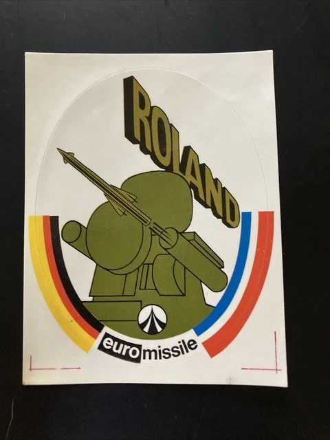AUTOCOLLANT STICKER PUBLICITAIRE Vintage Roland Euro Missile Armée EUR ...