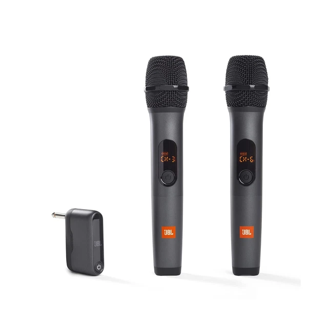 JBL WIRELESS MICROPHONE Set with 2 Microphones and Receiver, Cardioid ...