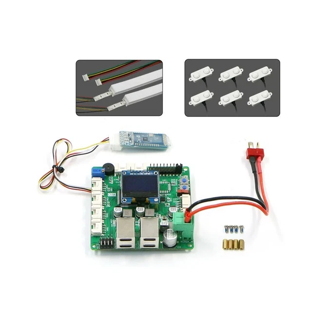 C53A OLED SCREEN Control Board + 6 Ultrasonic Modules + 2 24V RGB Light ...