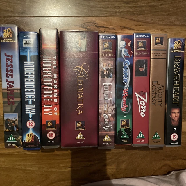 20TH CENTURY FOX VHS Video bundle x9 £20.00 - PicClick UK