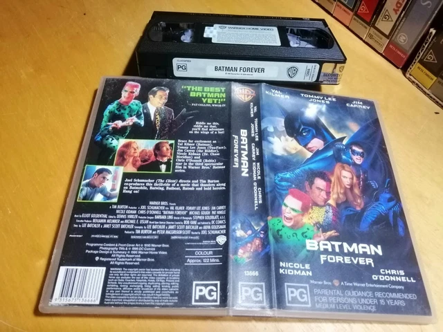 BATMAN FOREVER - 1995 Warner Video Val Kilmar Nicole Kidman Vhs Issue ...