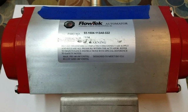 FLOW-TEK AUTOMATOR PNEUMATIC Actuator Valve 93-1604-113A0-532 £68.74 ...