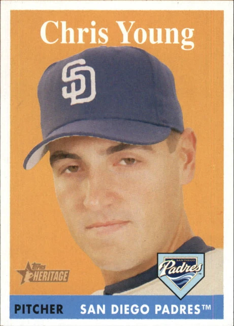 2007 TOPPS HERITAGE San Diego Padres Baseball Card #292 Chris R. Young ...