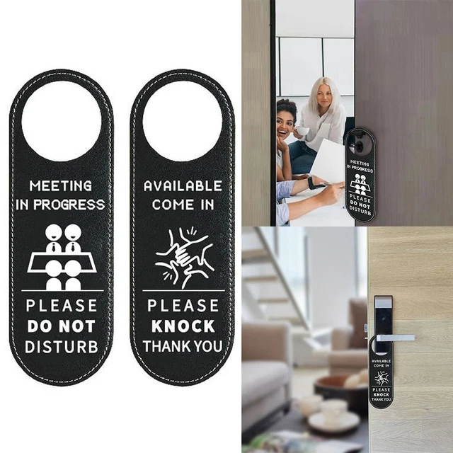 PLEASE DO NOT Disturb Hotel Bulletin Board Double Sided Door Hanger Bar ...