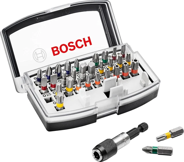 BOSCH PROFESSIONAL 32TLG. Schrauberbit-Set (PH-, PZ-, Hex-, T-, TH-, S-Bit, Zube EUR 15,51 ...