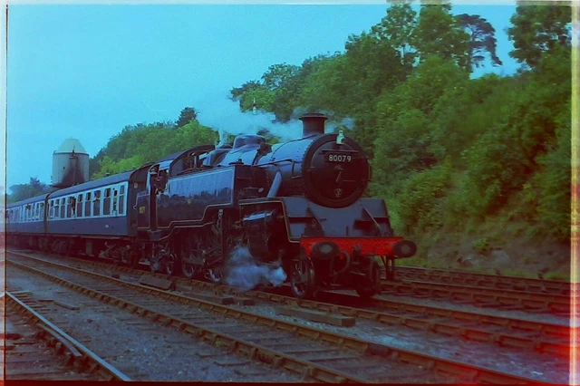 35MM RAILWAY COLOUR Negative Standard Tank 80079 at Bewdley £1.95 ...