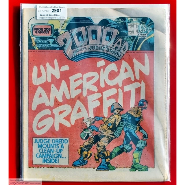 2000AD PROG 206 1st Chopper 1 Judge Dredd Comic Book 14 4 81 UK 1981 ...