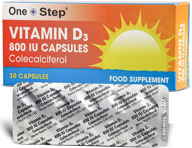 ONE STEP | Vitamin D3 800IU | 120 Capsules | Colecalciferol |... £9.16 ...