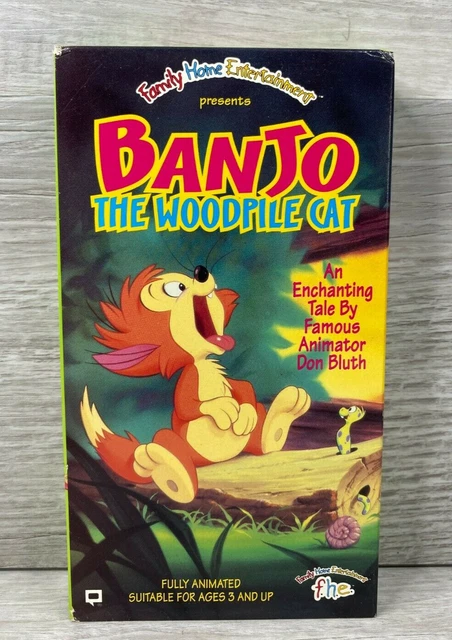 BANJO THE WOODPILE Cat by Don Bluth (VHS 1993 Family House ...