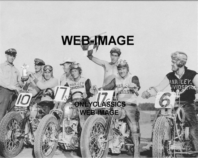 1946 HARLEY DAVIDSON Motorcycle Racing Trophy Race Winner Ray Tursky ...