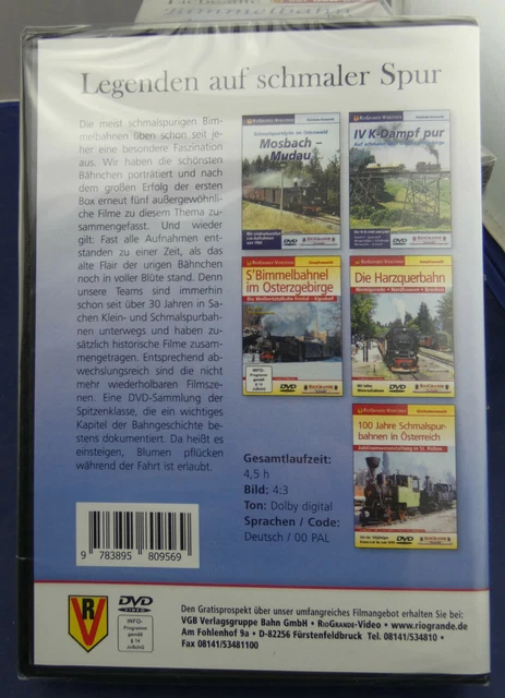 EISENBAHN-VIDEO-DVD, 5ER DVD Box Liebe alte Bimmelbahn - Teil 2 Rio ...