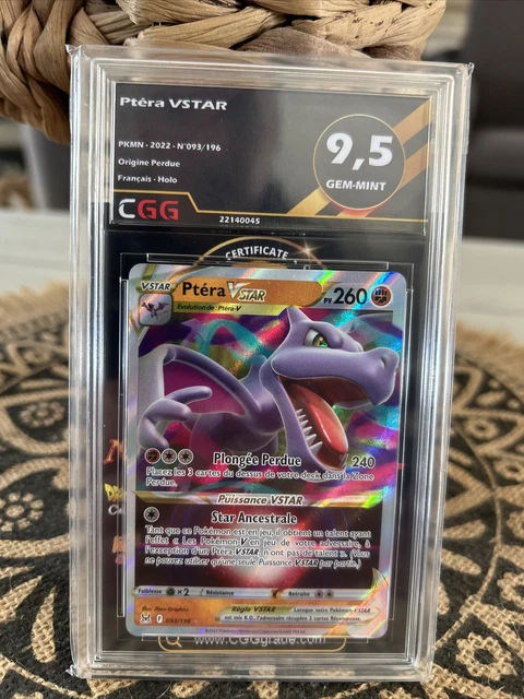 CARTE POKÉMON PTERA Vstar 093/196 Origine Perdue Eb11 FR CGG 9,5 EUR 15 ...