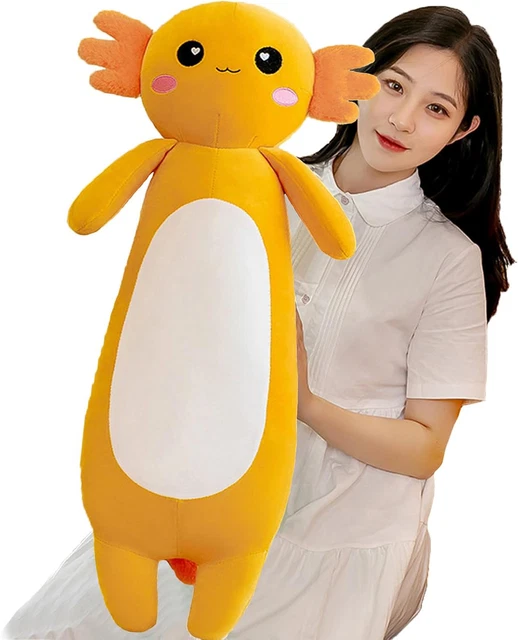 AIUIDUN LONG AXOLOTL Plush Pillow, Cute Axolotl Stuffed Animal Body ...