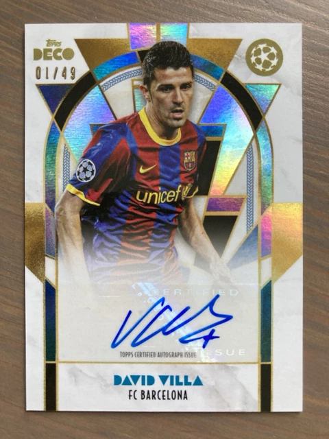 TOPPS DECO 2024/25 2025 David Villa Barcelona Auto Autograph Parallel ...