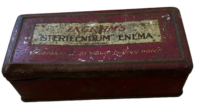 VINTAGE INGRAMS STERILENDUM Enema Tin, Empty Circa Late 19th/early 20th ...
