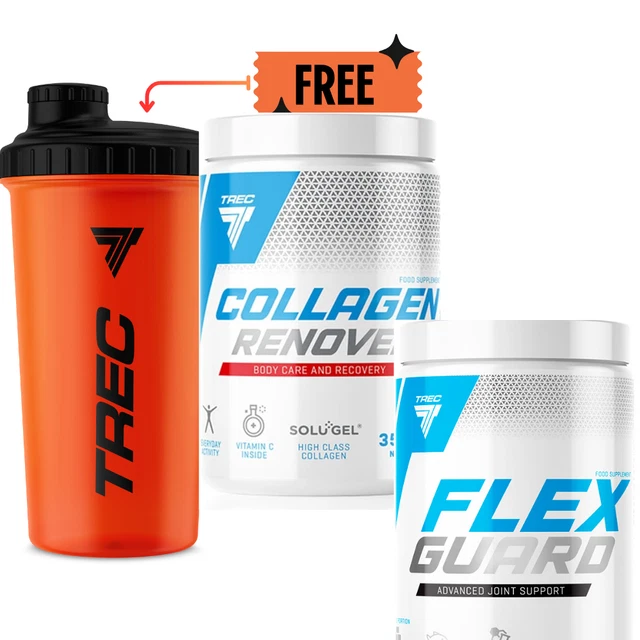 TREC NUTRITION FLEX GUARD 375g Mango Orange + COLLAGEN RENOVER 350g ...