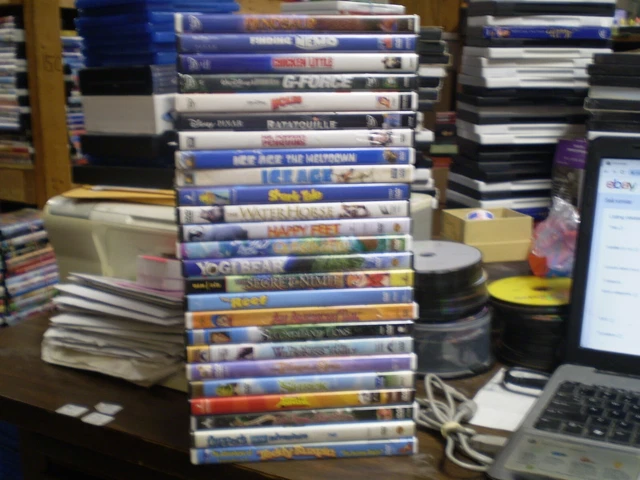 (25) CHILDREN'S ANIMAL DVD Lot: (6) Disney (2) Ice Age Shark Tale Happy ...