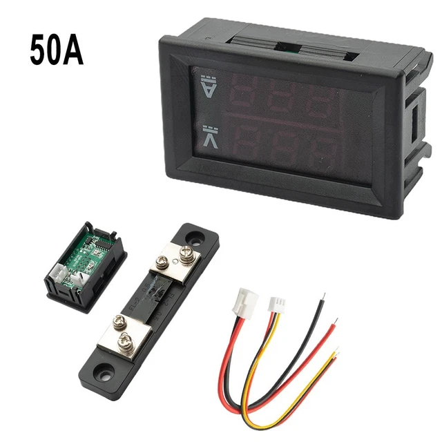 TESTER VOLTMETER AMMETER Shunt 10/50/100A Dual Digital Meter Accessary ...