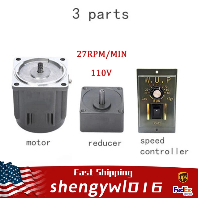 REVERSIBLE AC GEAR Motor Electric Variable Speed Controller 27 RPM/MIN ...