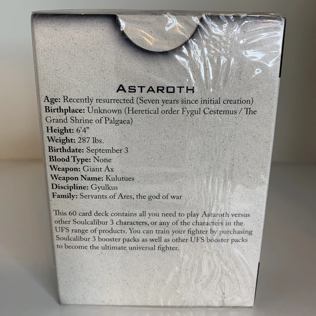 UFS TCG SOULCALIBUR III Starter Deck ASTAROTH Universal Fighting System ...