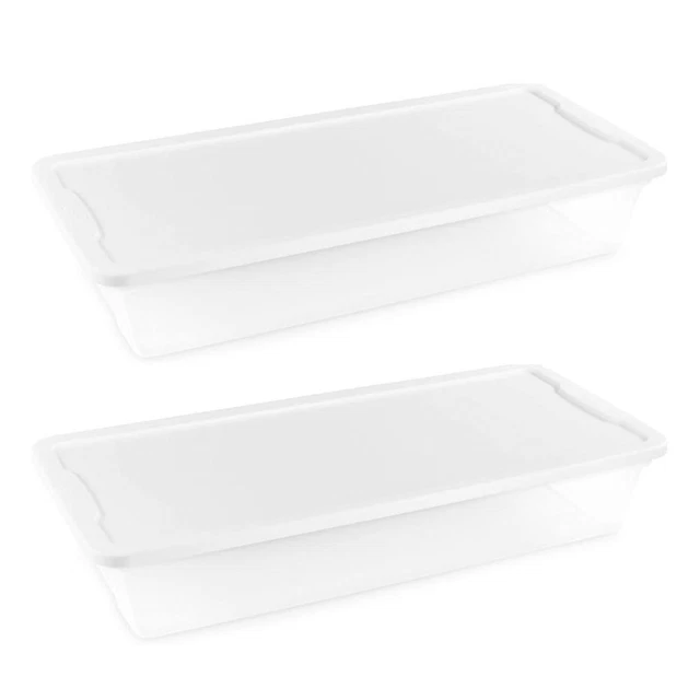 HOMZ SNAPLOCK 41 Qt Stackable Plastic Container w/Latching Lid (2pk ...