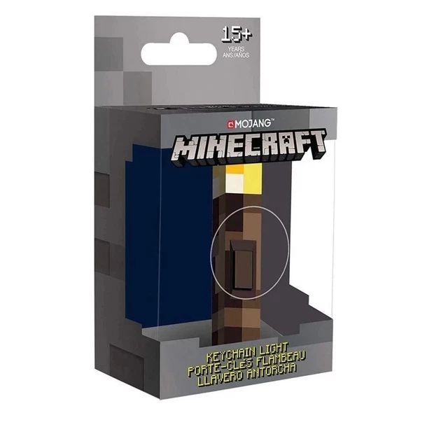 MINECRAFT 3D LIGHT-UP Torch Keychain LED Glow, Battery Operated £6.91 ...
