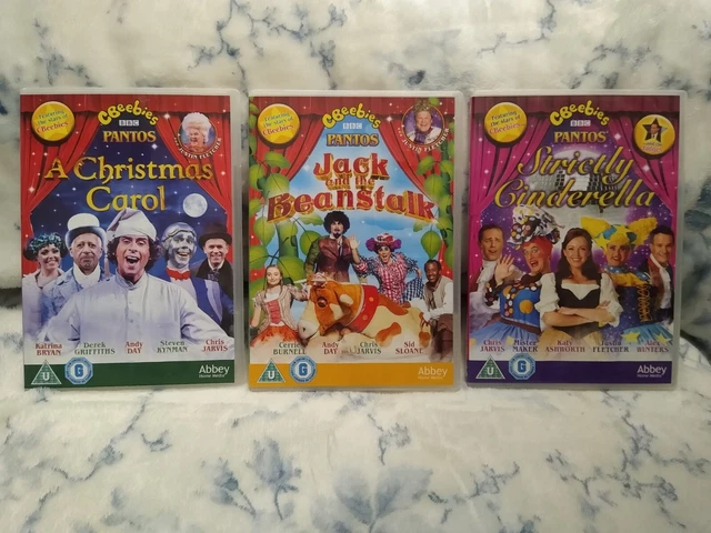 CBEEBIES PANTOS DVDS x 3 Cinderella, Jack & the Beanstalk, A Christmas ...