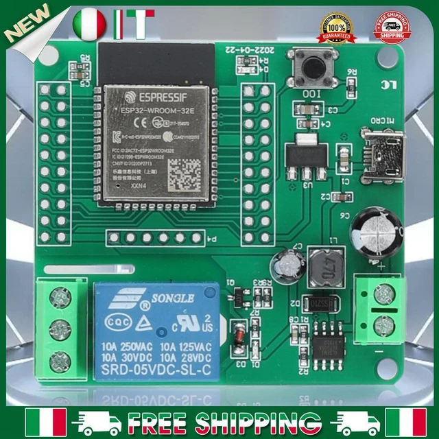 - SCHEDA DI sviluppo ESP32 ESP32-WROOM Modulo relè ESP32 WIFI BT BLE a 1/2/8 can EUR 8,70 ...