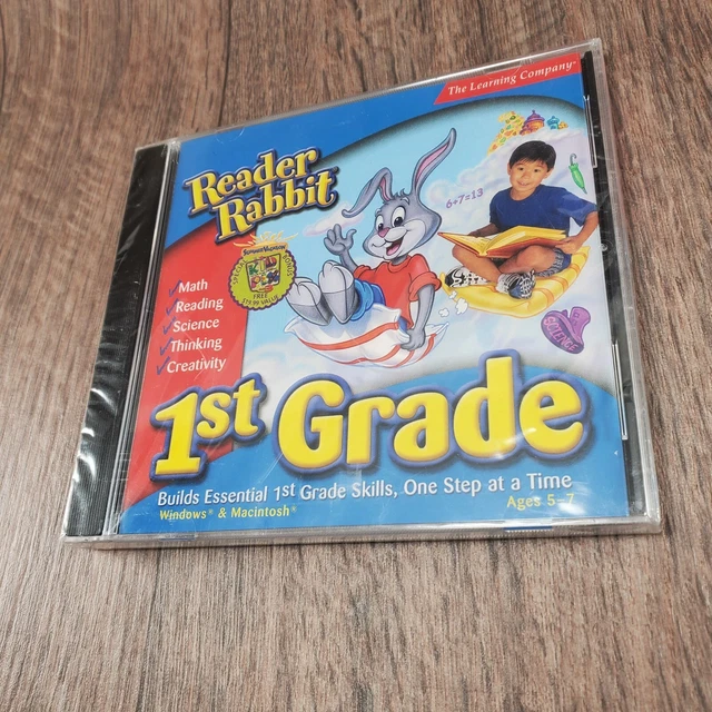 READER RABBIT 1ST Grade Ages 5-7 PC CD ROM B420/B458/B515 Windows/Mac ...