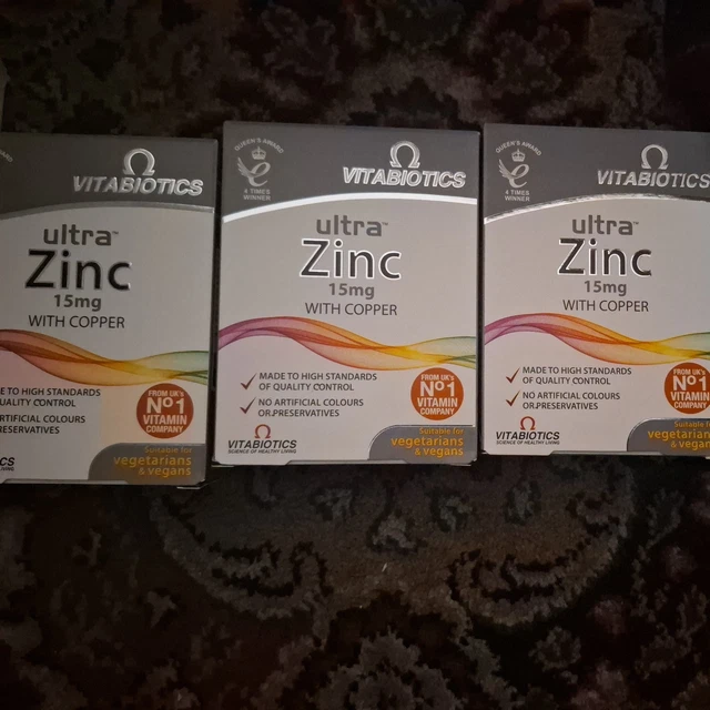3 X VITABIOTICS Ultra Zinc 15mg with Copper - 60 Tablets BB:01/2026 £10 ...