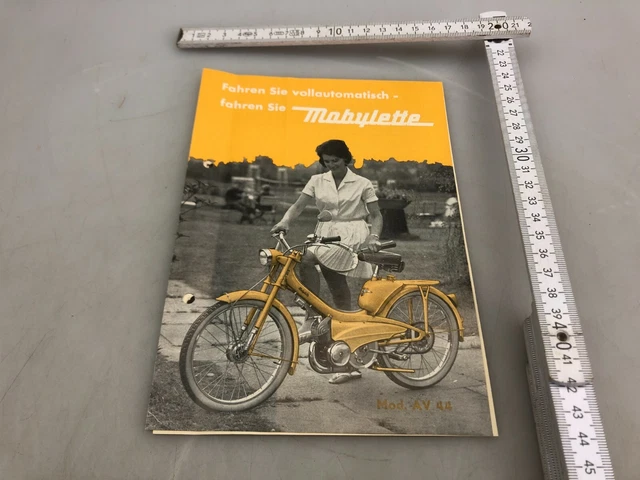 ANCIENNE BROCHURE PUBLICITAIRE + liste de prix mobylette AV 44 ...