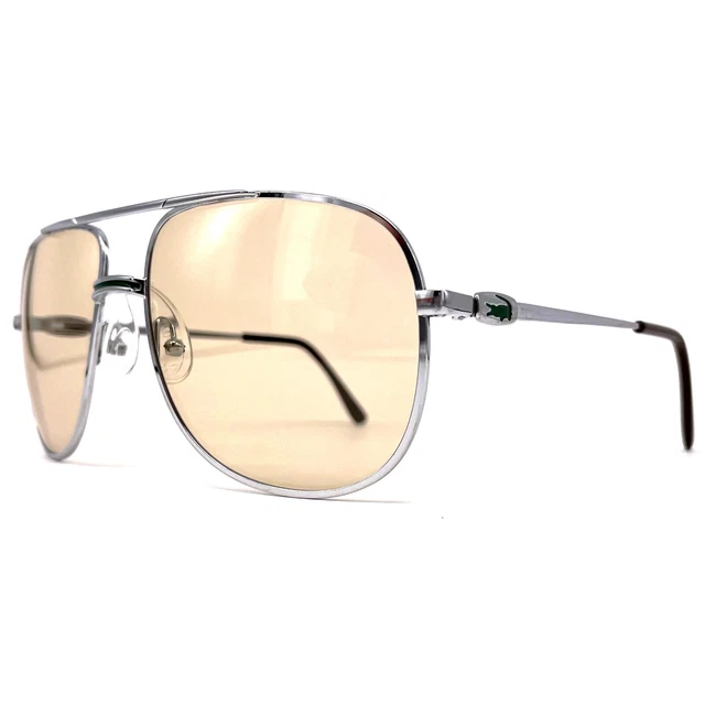 VINTAGE LACOSTE 101 SILVER sunglasses France 90 s Medium ORIGINAL EUR 165 57 PicClick FR