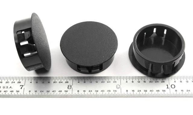 1 1/8& HOLE Nylon Locking Panel Plugs Black/White Dome Cover 1 1/4" Top ...