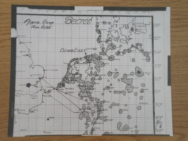 FLAK MAP USED By NAVIGATOR HARRY PELTZER, USAAF (385th BOMB GROUP) TO ...