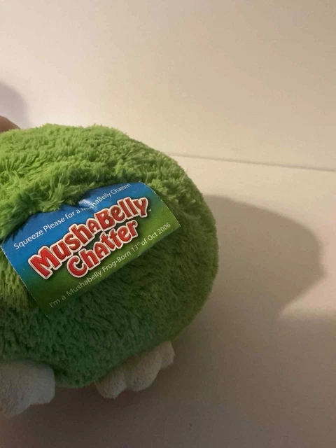 JAY AT PLAY MushaBelly Chatter Green Frog With Sound Soft Plush Toy 6 ...