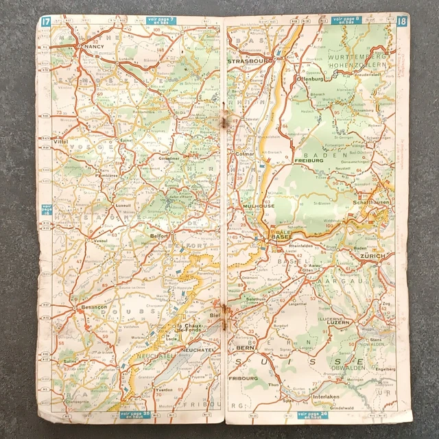 CARTE ROUTIÈRE MICHELIN Atlas des routes de France Année 1953-54 EUR 4 ...