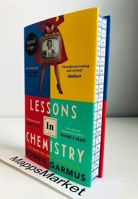 SIGNED LESSONS IN Chemistry by Bonnie Garmus (2022, Hardcover) SPRAYED ...
