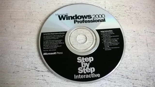 WINDOWS 2000 PROFESSIONAL Step-by-Step Interactive - PC CD-ROM TRAINING ...