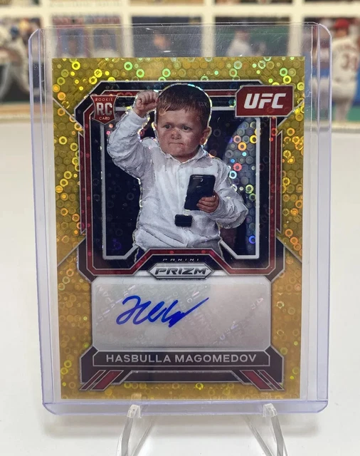 2023 PRIZM UFC Hasbulla Magomedov Gold Disco Auto numbered 05/10 Rookie ...
