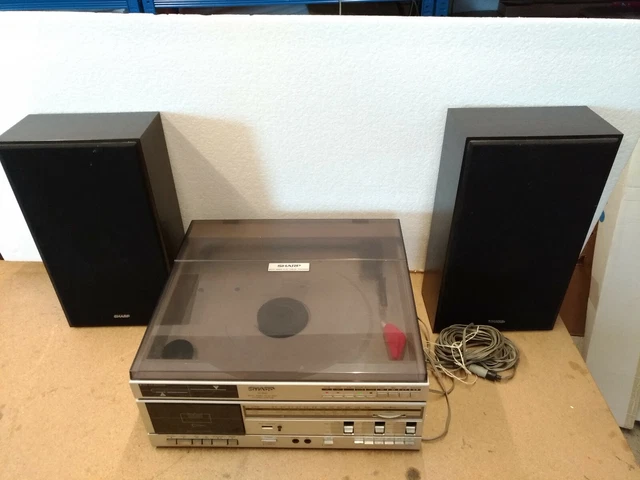 SHARP VZ-1500 MUSIC Center Zweiseiten Linear Plattenspieler both side ...