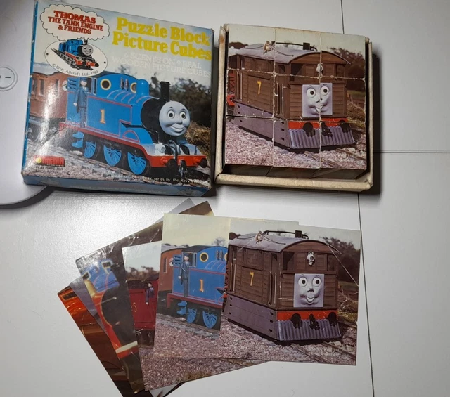 THOMAS THE TANK Engine Puzzle Block Picture Cubes 1984 Kaye & Ward £7. ...