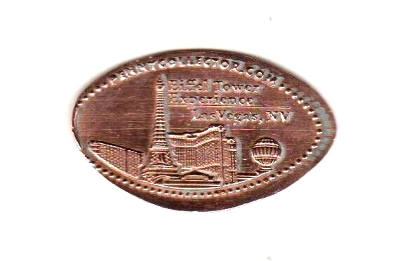 ELONGATED PENNY &EIFFEL Tower Experience-Las Vegas NV" Paris Hotel ...