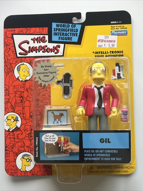 THE SIMPSONS GIL Gunderson WOS Playmates Interactive Figure 2002 Series ...