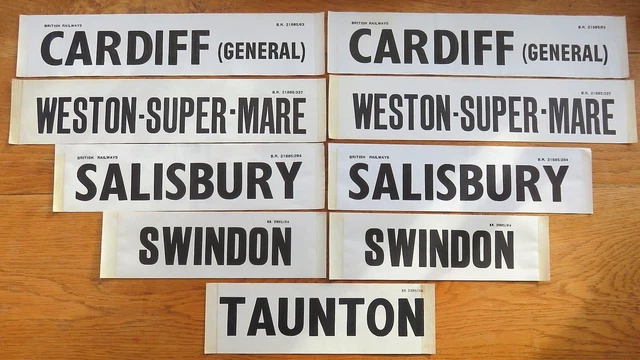 BRITISH RAILWAYS / Br Original 1960'S Carriage Window Labels - Mint X9 ...