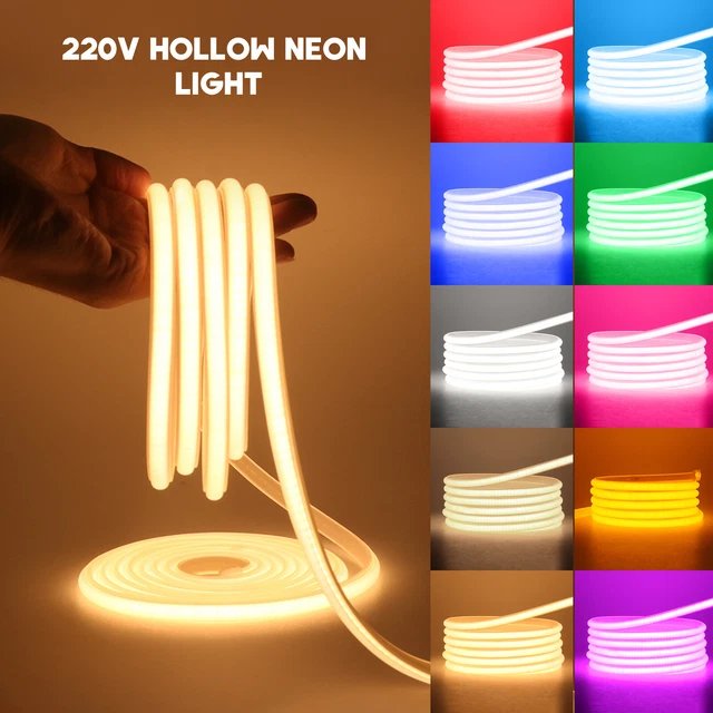 220V COB NEON LED Strip Lights Waterproof Flexible Lamp Outdoor Indoor ...