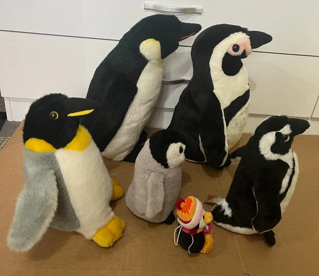BUNDLE OF 6X Penguin Soft Toy Plush Keel Toys ZSL Ark Toys Ravensden ...