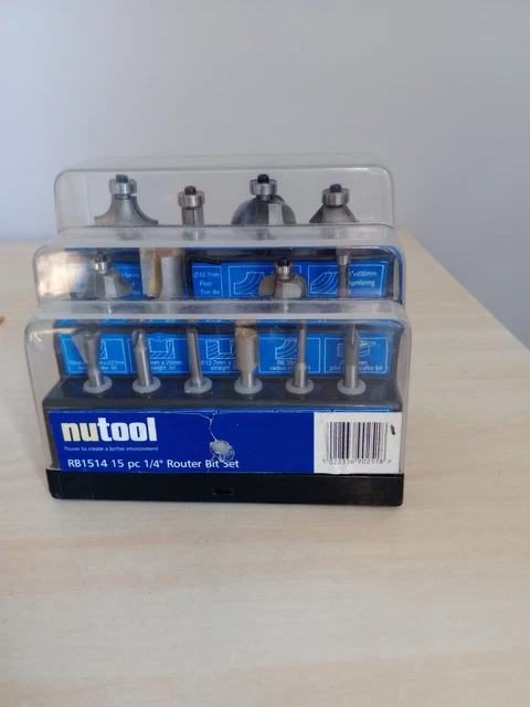 NUTOOL RB1514 1/4& Router Bit Set £17.50 - PicClick UK