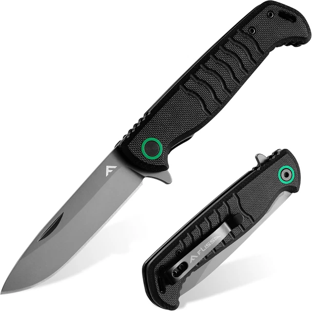 FLISSA TASCHENMESSER KLAPPMESSER,SCHNELL zu öffnender Einhandmesser EDC ...