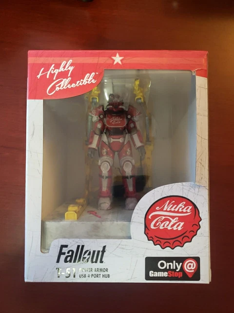 RARE GAMESTOP EXCLUSIVE Fallout T-51 Power Armor USB 4 Port Hub Nuka ...