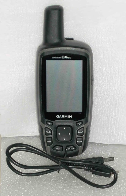 GARMIN GPSMAP 64ST GPS Handheld Hiking Navigator Geocaching Unit w/ USB ...